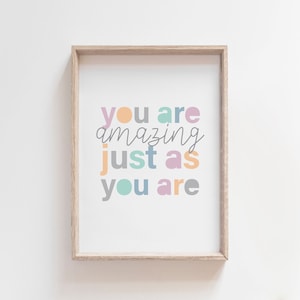 You Are Amazing Print, Girls Nursery Prints, Girls Bedroom Wall Art ...