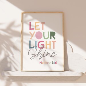 Set of 3 Bible Verse Prints, Christian Wall Art, Rainbow Prints, Sunday ...