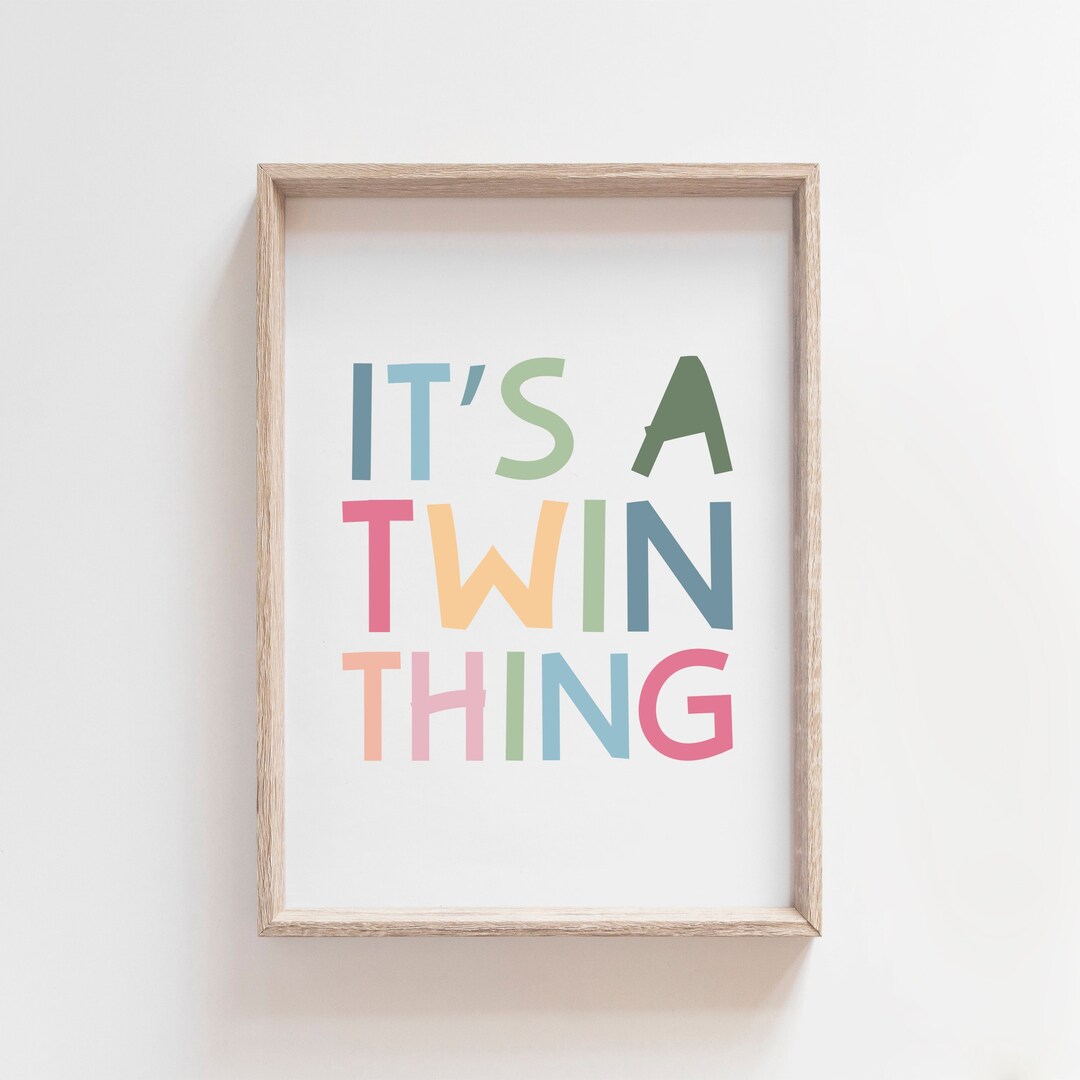 Twins Bedroom Prints, Twins Wall Art, Rainbow Wall Art, Sister Prints ...