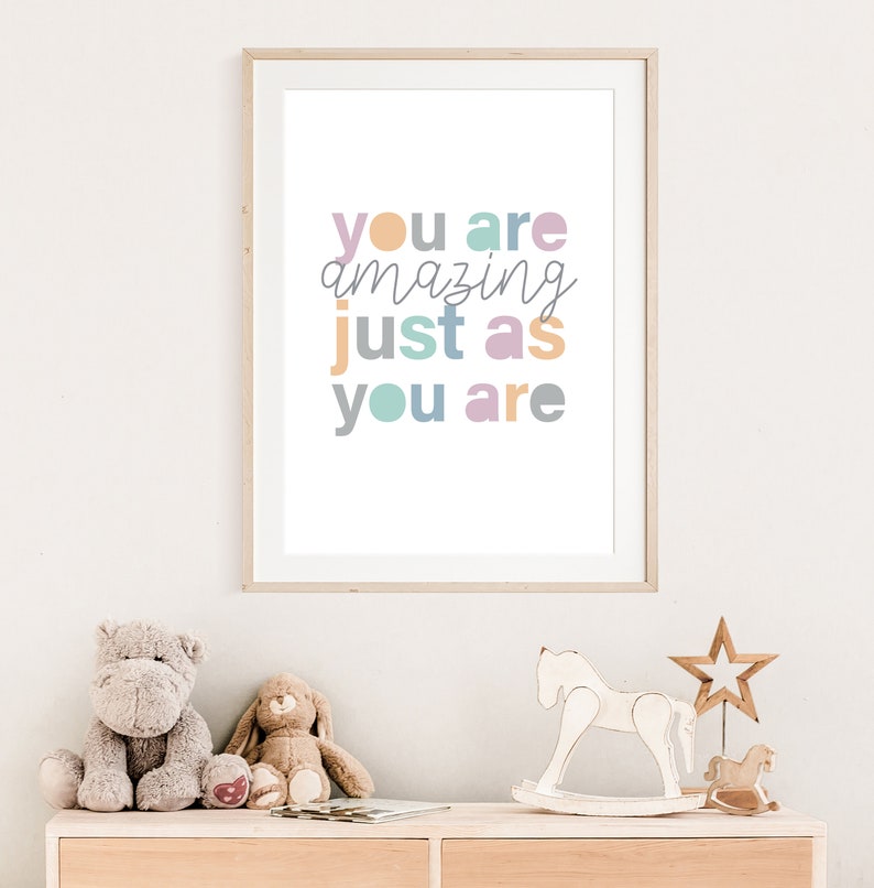 You Are Amazing Print, Girls Nursery Prints, Girls Bedroom Wall Art ...