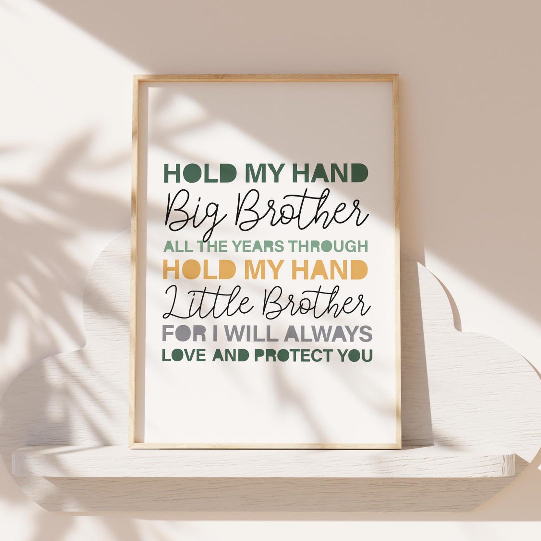 Brothers Bedroom Print, Big Bro Lil Bro, Brothers Wall Art, Boys ...