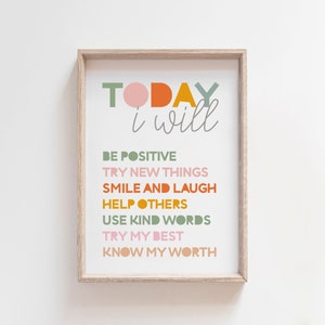 Girls Affirmation Print, Classroom Wall Art, Pastel Colours, Girls ...