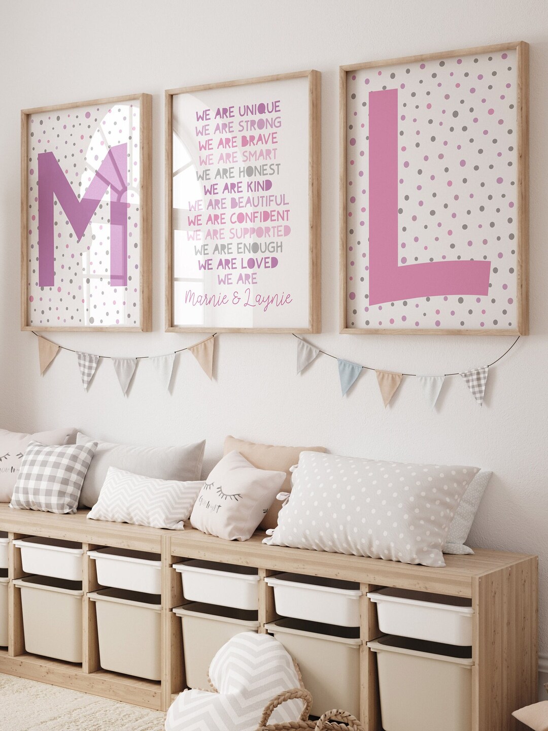 Sister Bedroom Prints, Twin Girls Bedroom Decor, Affirmation Prints ...