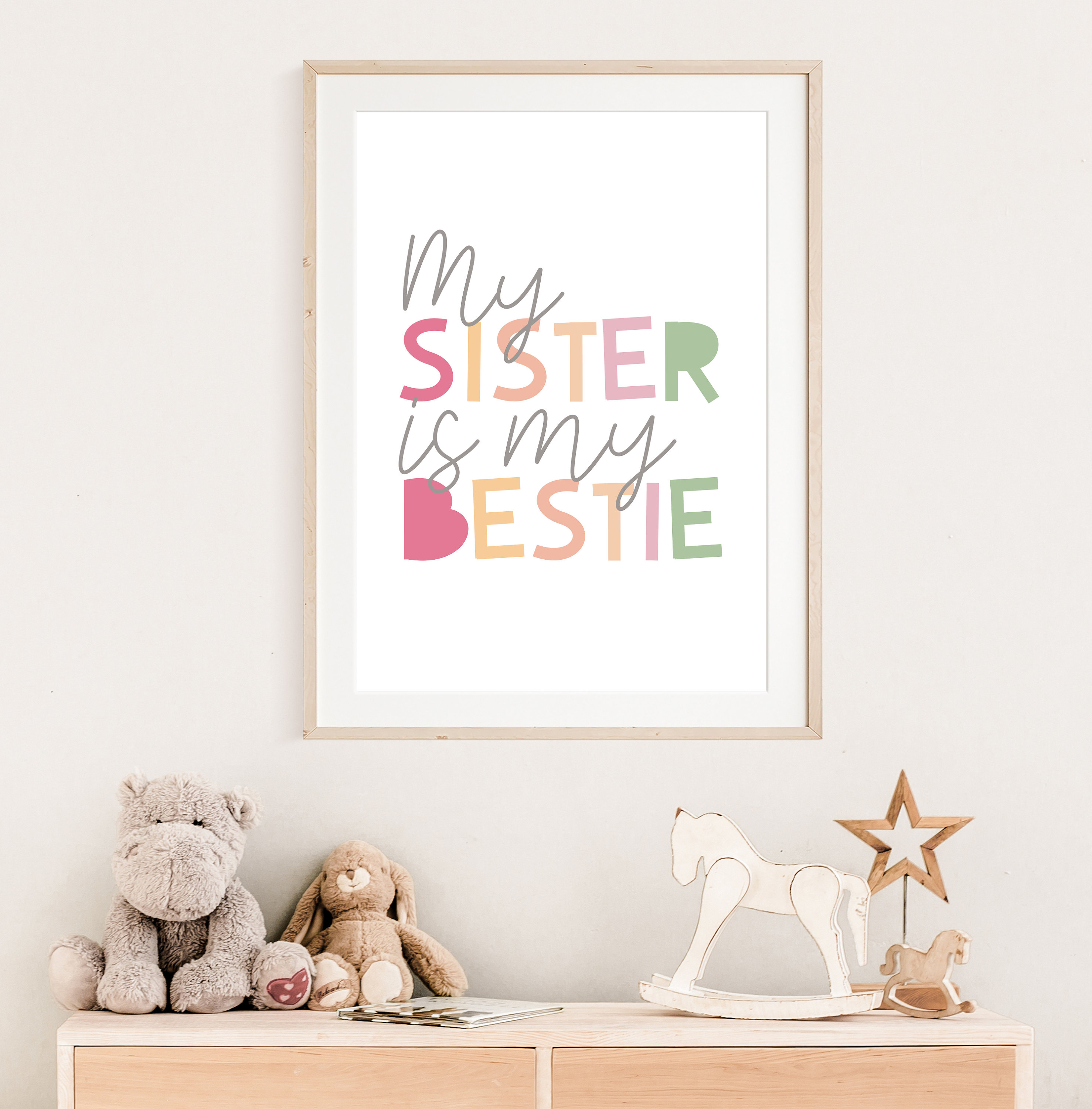 Sisters Print, Sister Quote, Sister Wall Art, Siblings Wall Art, Big ...
