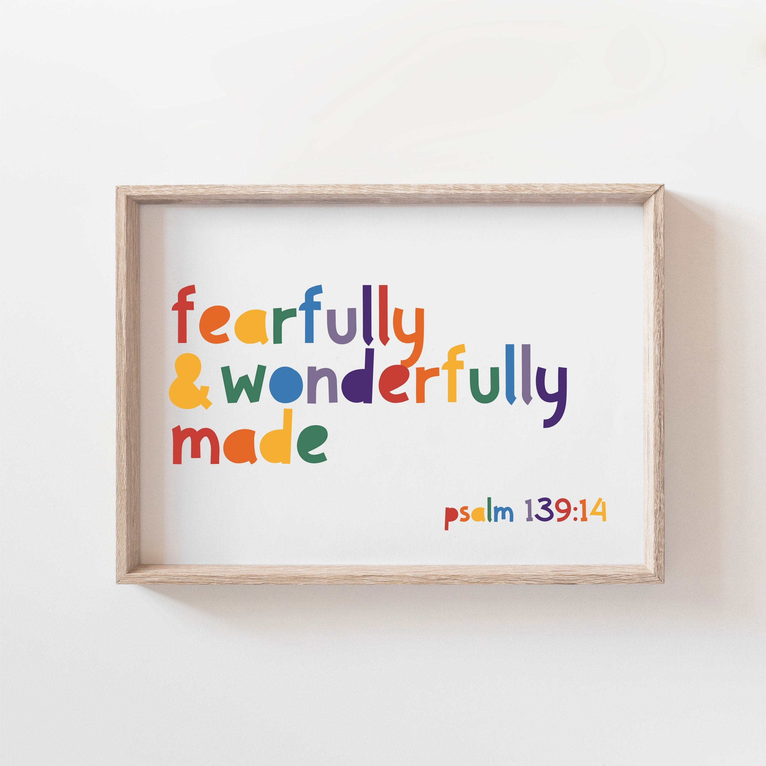 Fearfully and Wonderfully Made Print Christian Nursery | Etsy