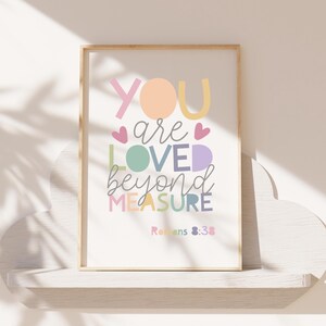 Set of 3 Bible Verse Prints, Christian Wall Art, Girls Nursery Prints ...