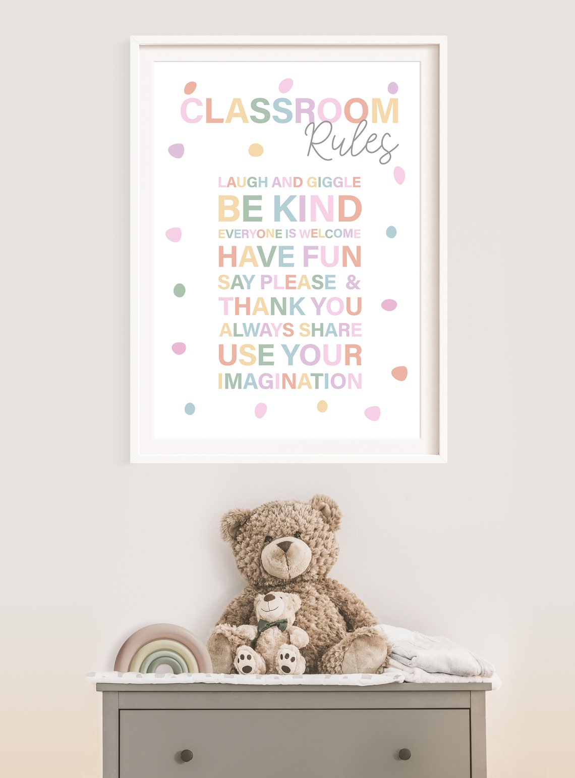 Classroom Rules Posters, Class Rules, Educational Learning Poster ...