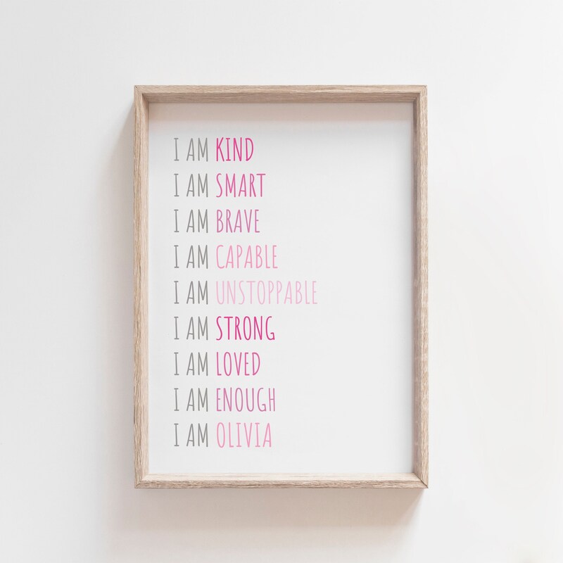 Affirmation Print With Frame - Etsy UK