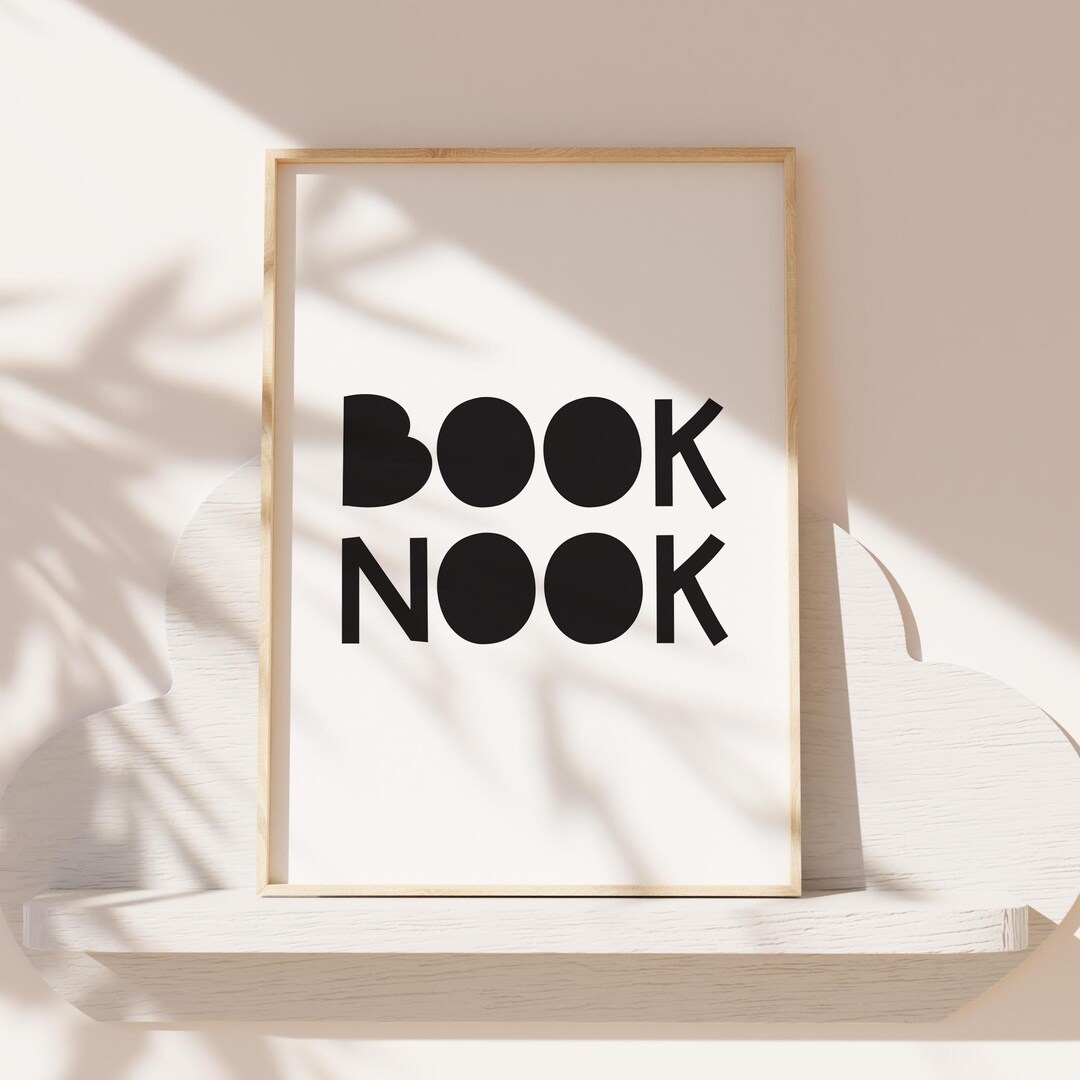 Book Nook Print, Reading Corner Print, Boys Nursery Print, Let's Read ...