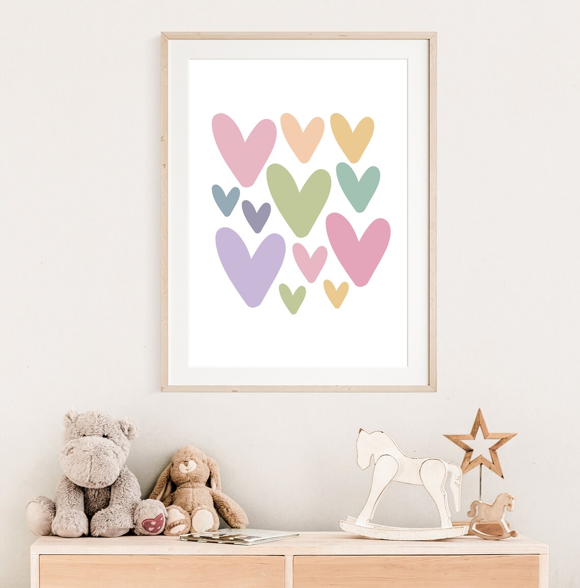 Girls Heart Prints, Girls Nursery Prints, Girls Wall Art, You Are Loved ...