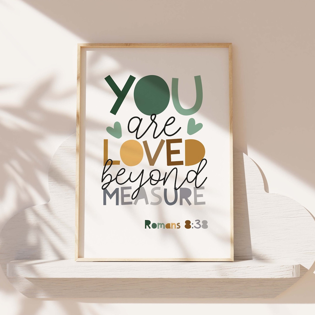 You Are Loved Beyond Measure Print, Christian Wall Art, Boys Nursery ...