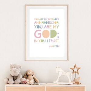 Kids Christian Wall Art, Bible Verse Prints, Girls Nursery Print ...