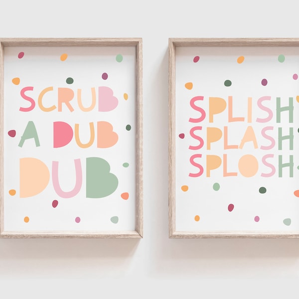 Scrub a Dub Dub Sign - Etsy