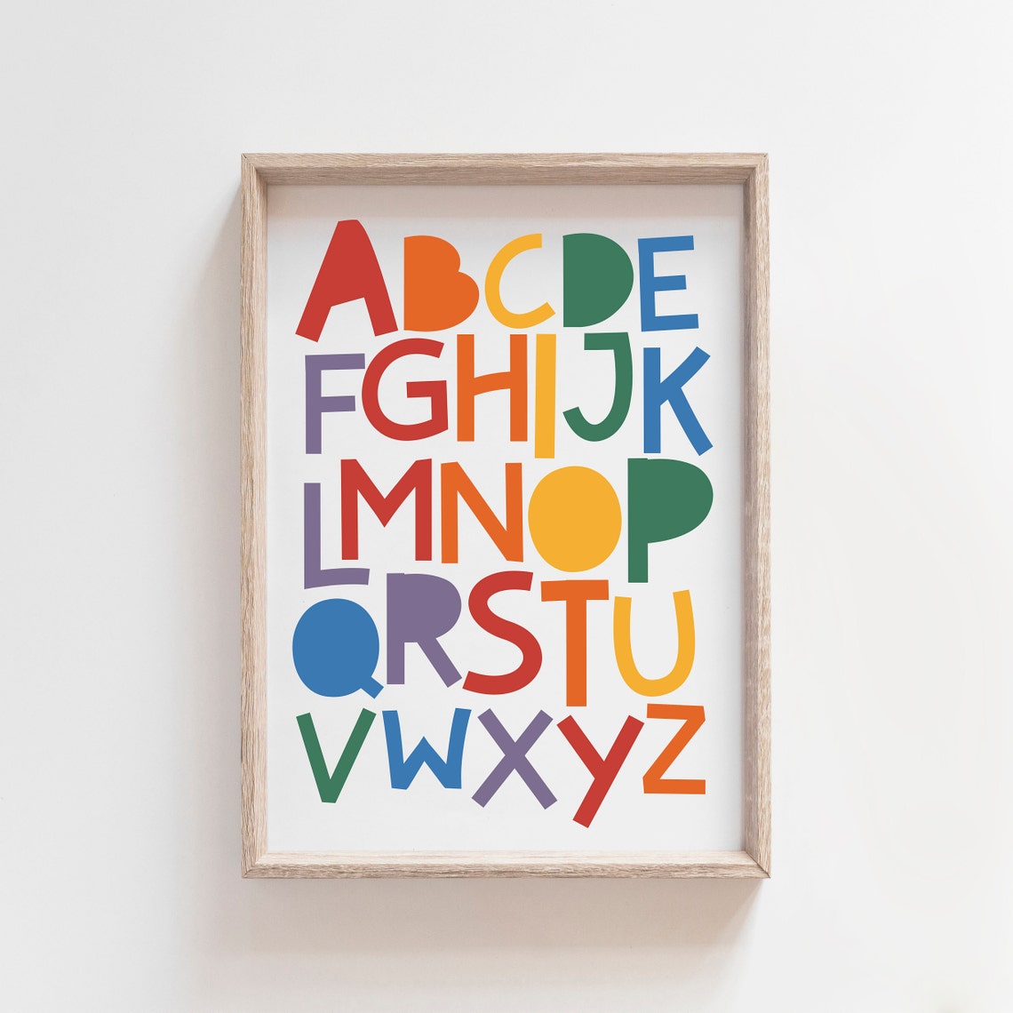 Rainbow Alphabet Print ABC Print Playroom Prints Playroom - Etsy UK