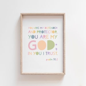 Kids Christian Wall Art, Bible Verse Prints, Girls Nursery Print ...
