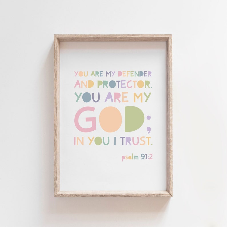Kids Christian Wall Art, Bible Verse Prints, Girls Nursery Print ...
