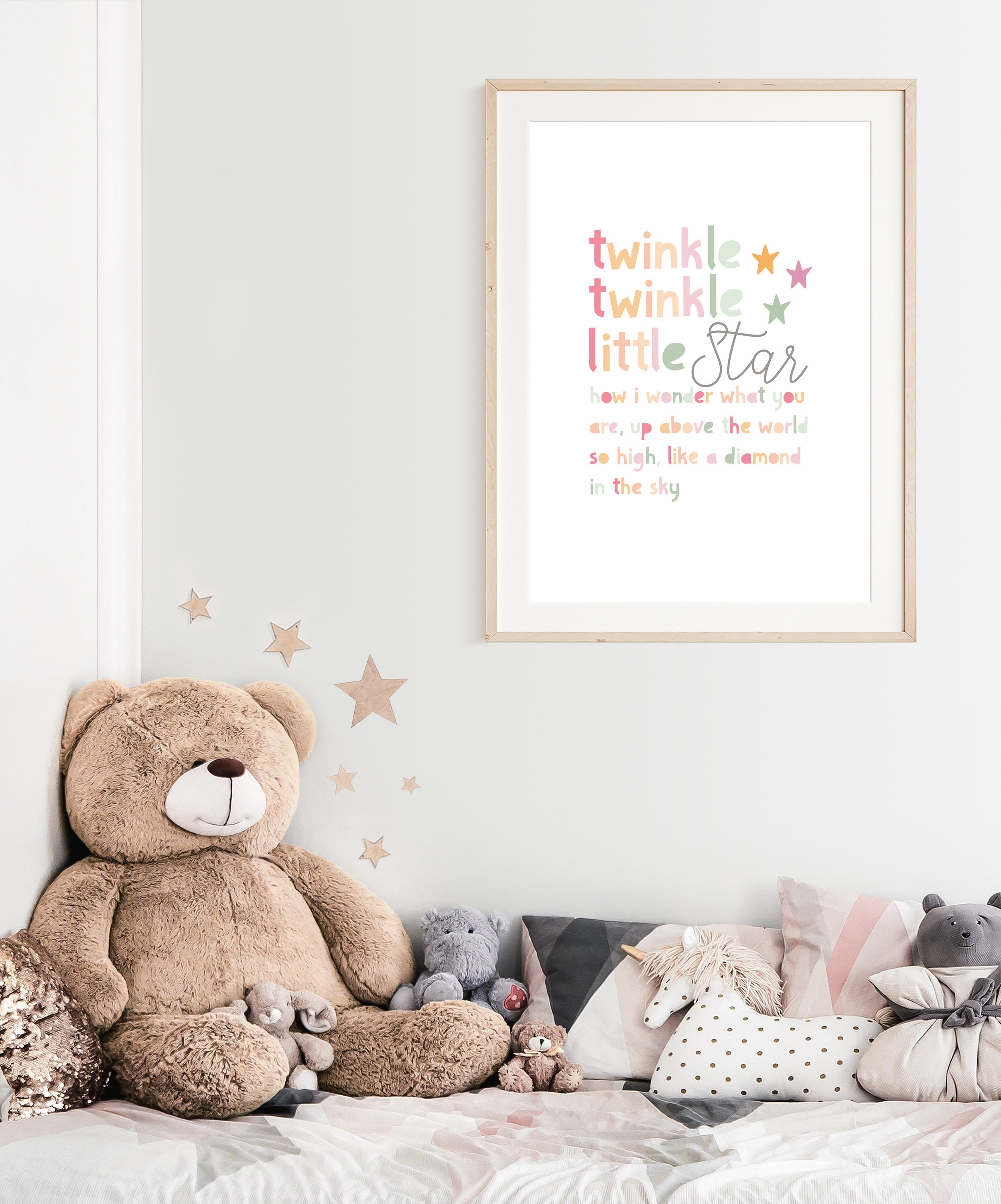 Twinkle Twinkle Little Star Print Girls Nursery Print - Etsy UK