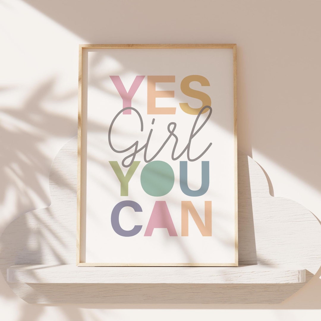 Girls Bedroom Prints, Girls Bedroom Decor, Motivational Wall Art, Girls ...