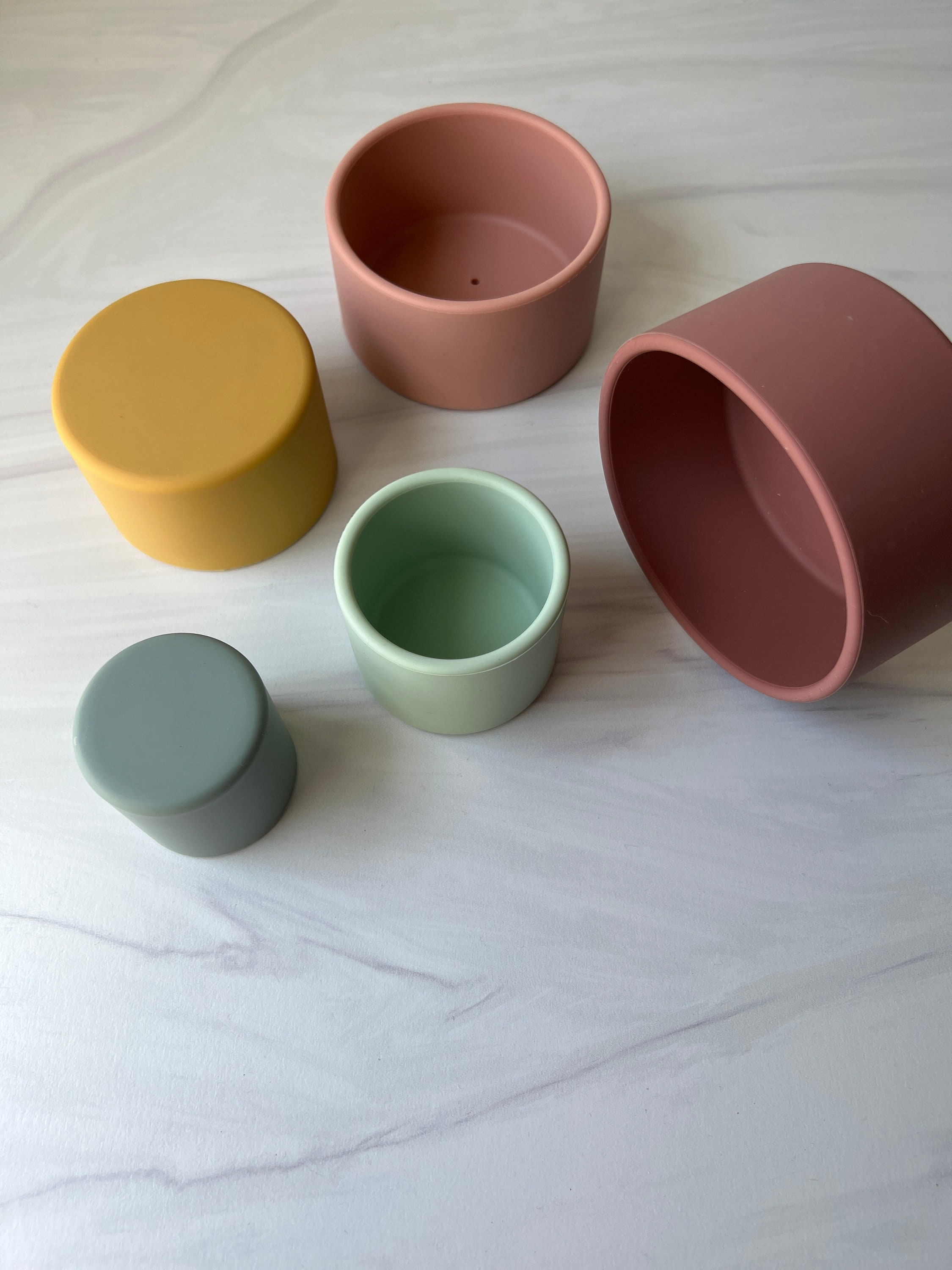 Silicone Stacking Toy Nesting Bowls for Baby stacker Cups Toddler ...