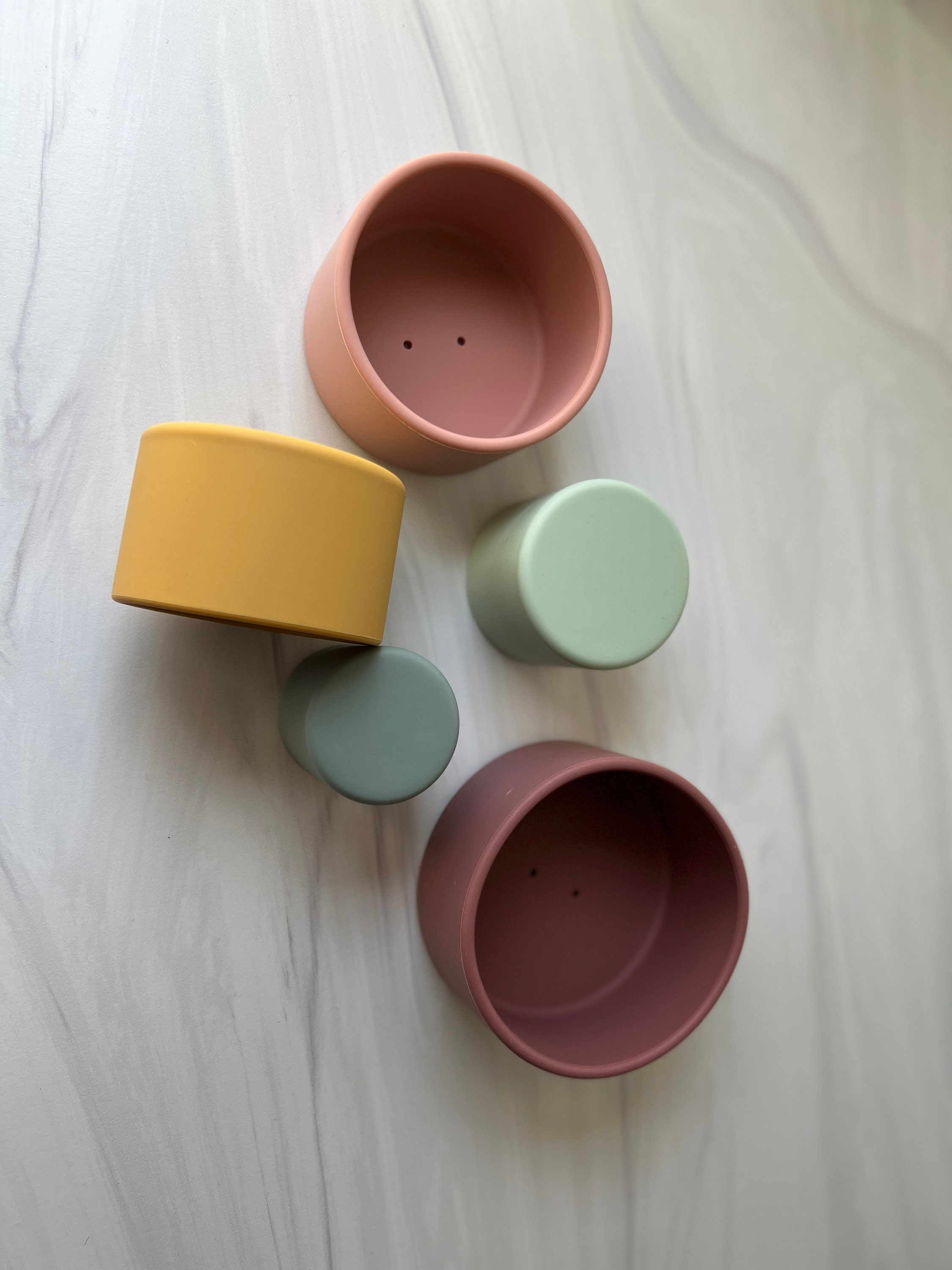 Silicone Stacking Toy Nesting Bowls for Baby stacker Cups Toddler ...