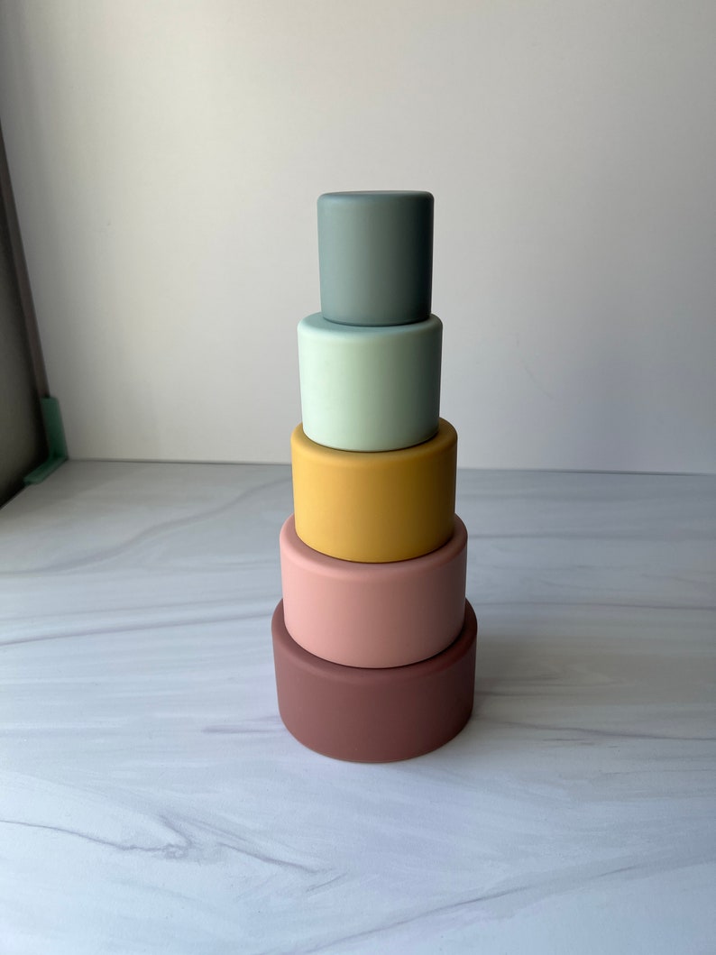 Silicone Stacking Toy Nesting Bowls for Baby stacker Cups Toddler ...
