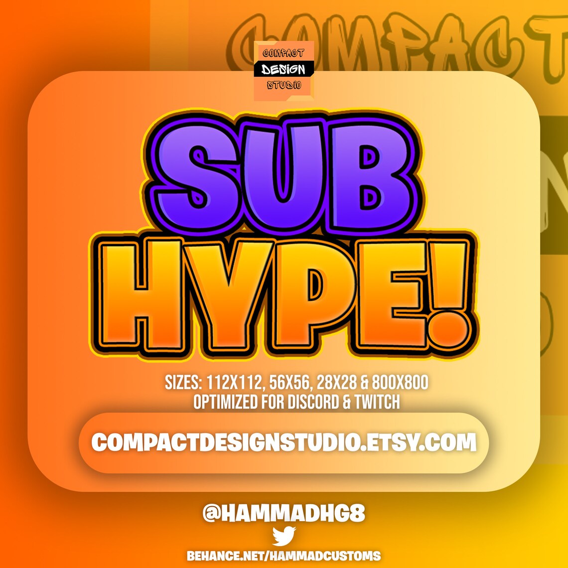 Sub Hype! Twitch Emote | Optimized for Twitch & Discord | Emote Pack ...