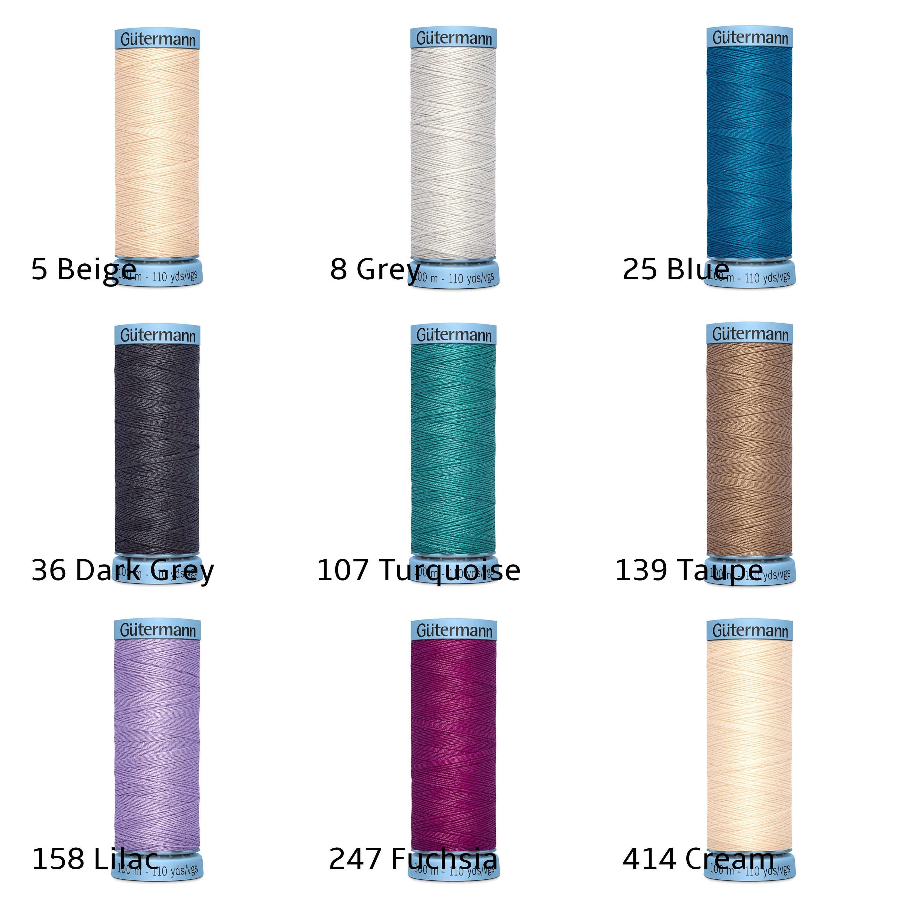 Gutermann Silk Thread 100m Reels - Etsy UK