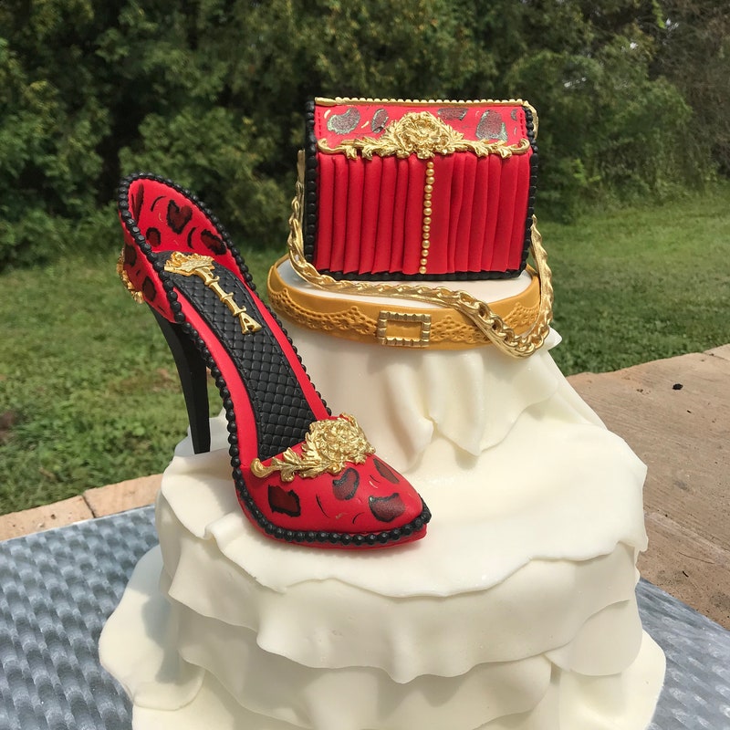 High Heel Cake Topper - Etsy