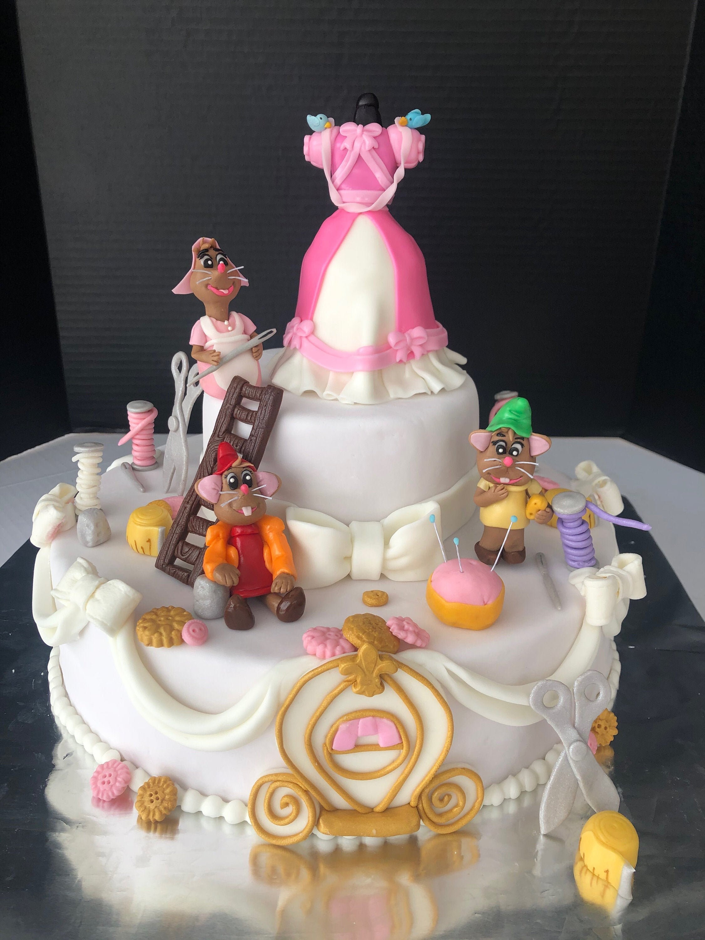 Edible Fondant Mice Friends Making the Perfect Dress - Etsy