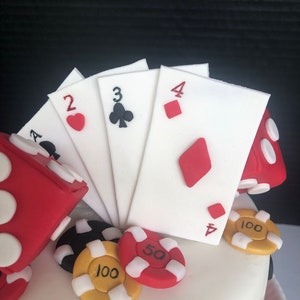 Edible Fondant Game Night Cake Toppers - Etsy