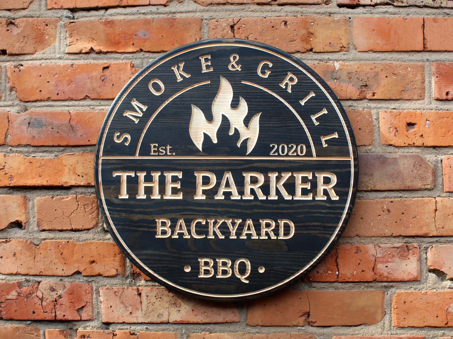 Personalized Backyard BBQ Sign Custom Outdoor Kitchen Sign | Etsy