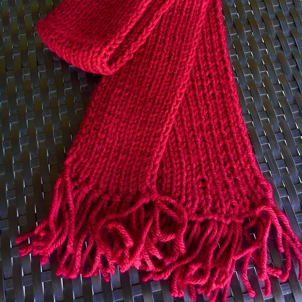 Hand Knitted Scarf - Etsy