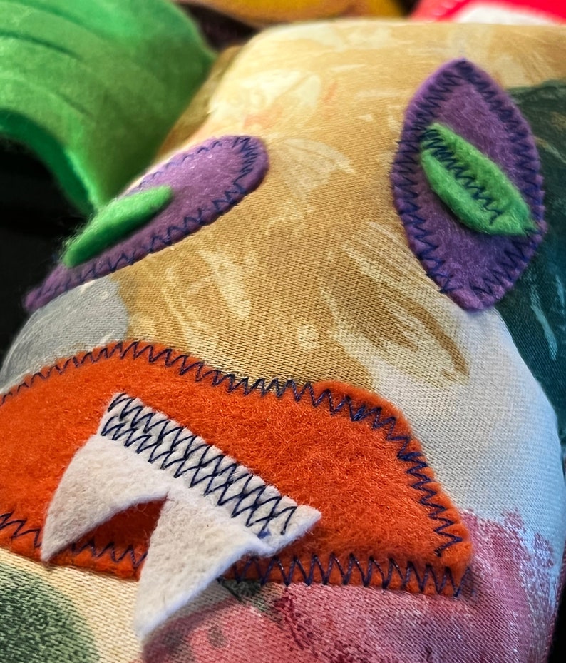 Handmade Monster Plush Toy: Recycled Fabric Kids Doll - Etsy