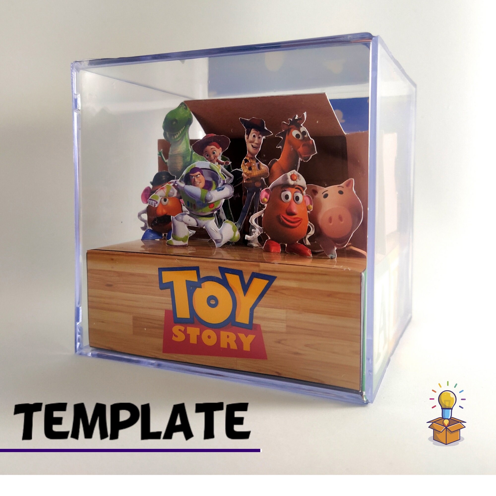 Toy Story 3D Diorama Cube TEMPLATE - Etsy