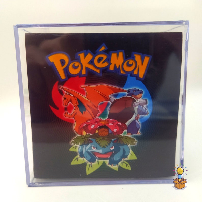 Pokemon 1st Generation 3D Diorama Cube TEMPLATE - Etsy