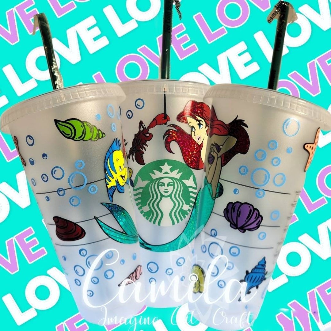 Starbucks Little Mermaid Inspired Cup - Etsy
