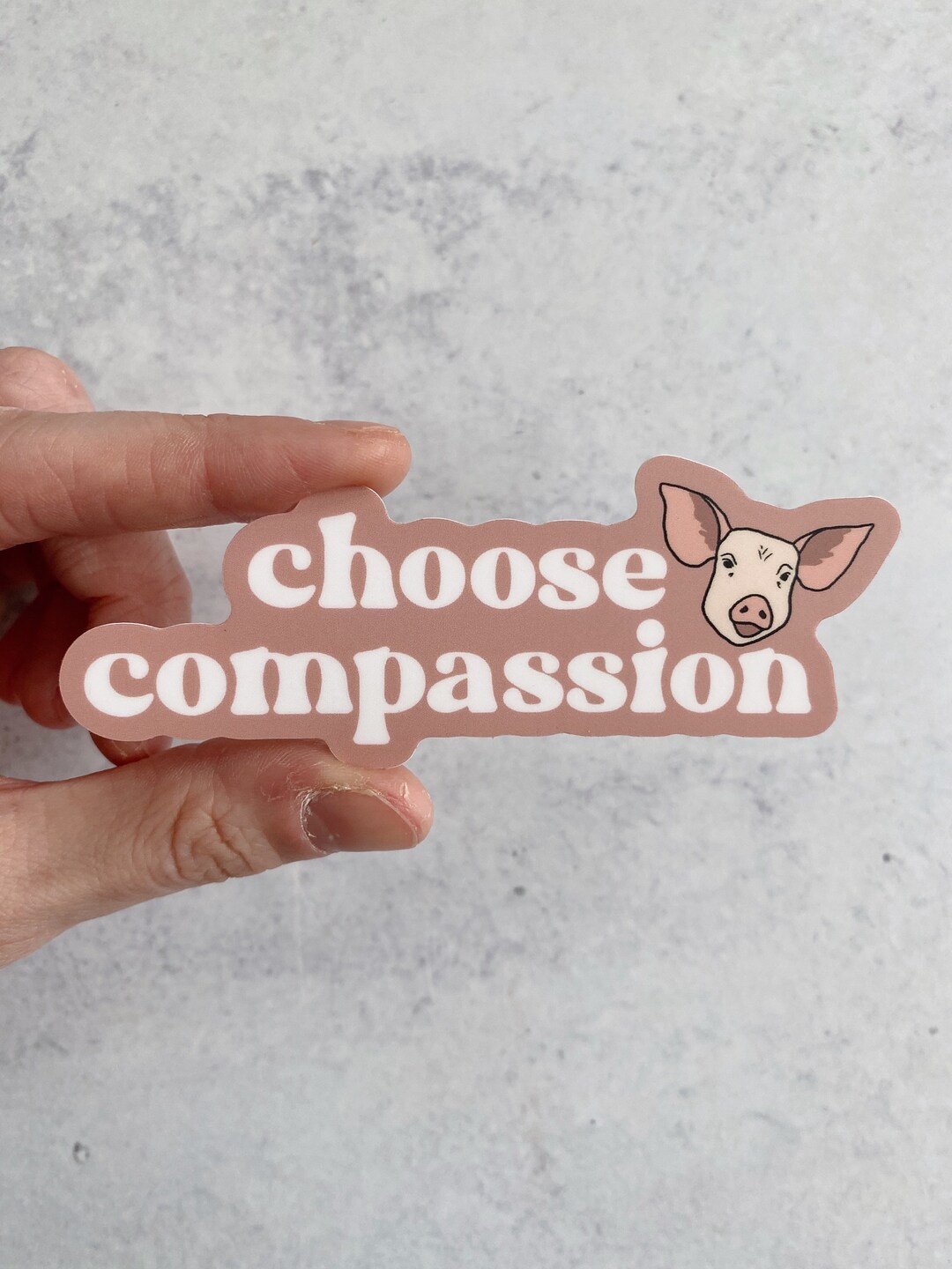 Choose Compassion | Vegan Sticker | Vinyl, Waterproof, UV Resistant ...