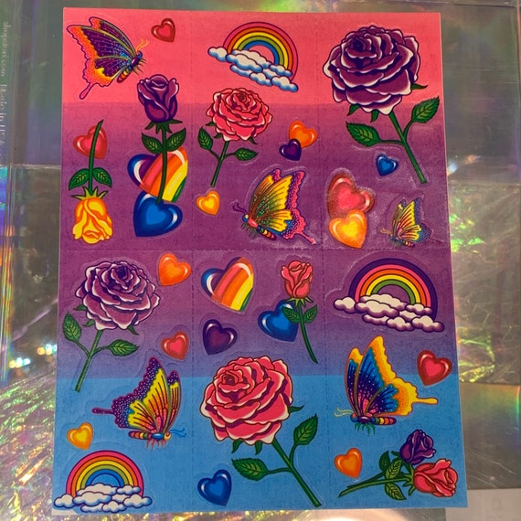 S142 Complete Lisa Frank Roses Butterflies & Rainbows in the - Etsy