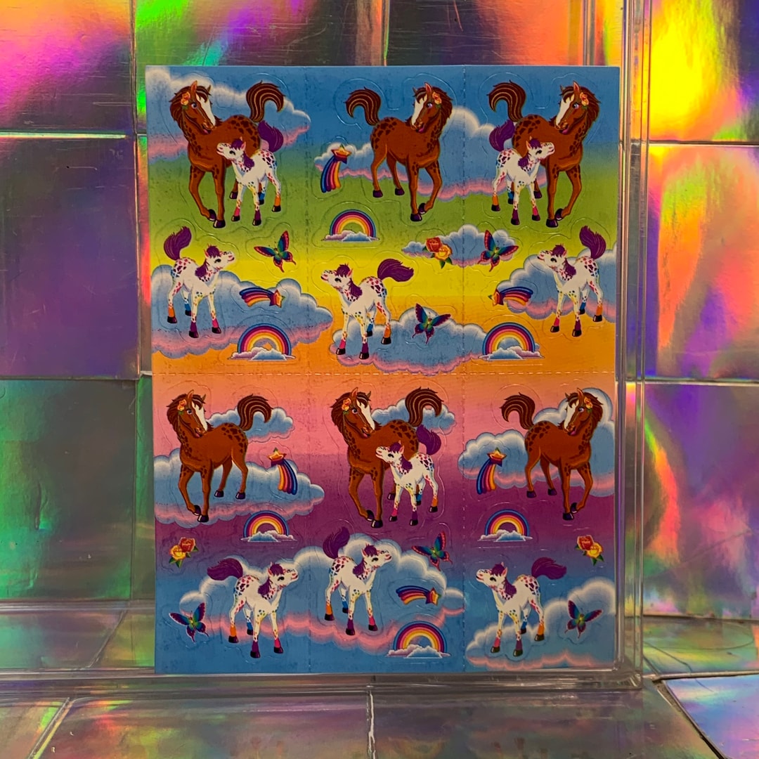 S384 Lisa Frank Complete Rainbow Chaser & Lollipop Pony Horse Sticker Sheet RARE - Etsy