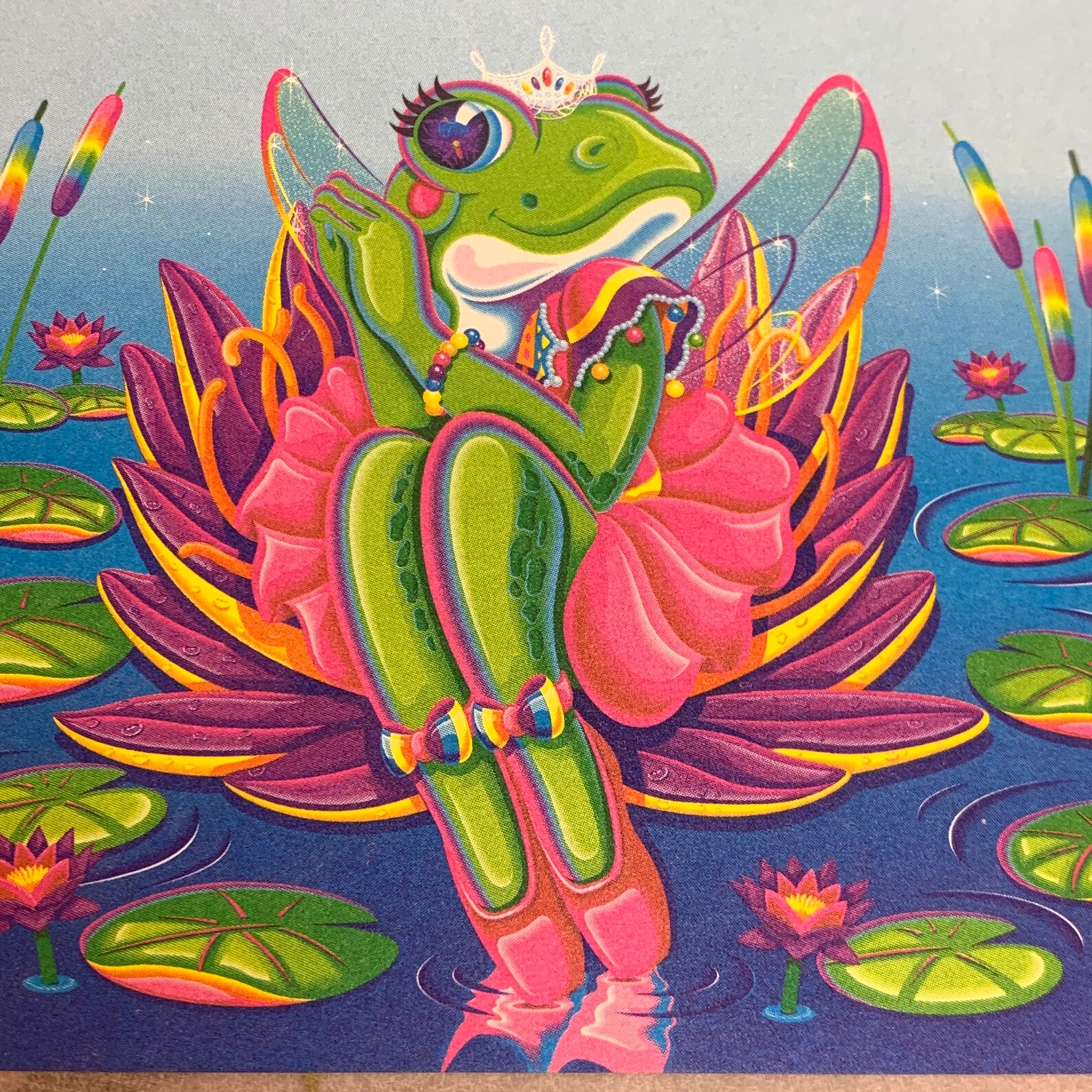 90s Vintage Lisa Frank Frog Princess on Lily Pads Stationery - Etsy UK