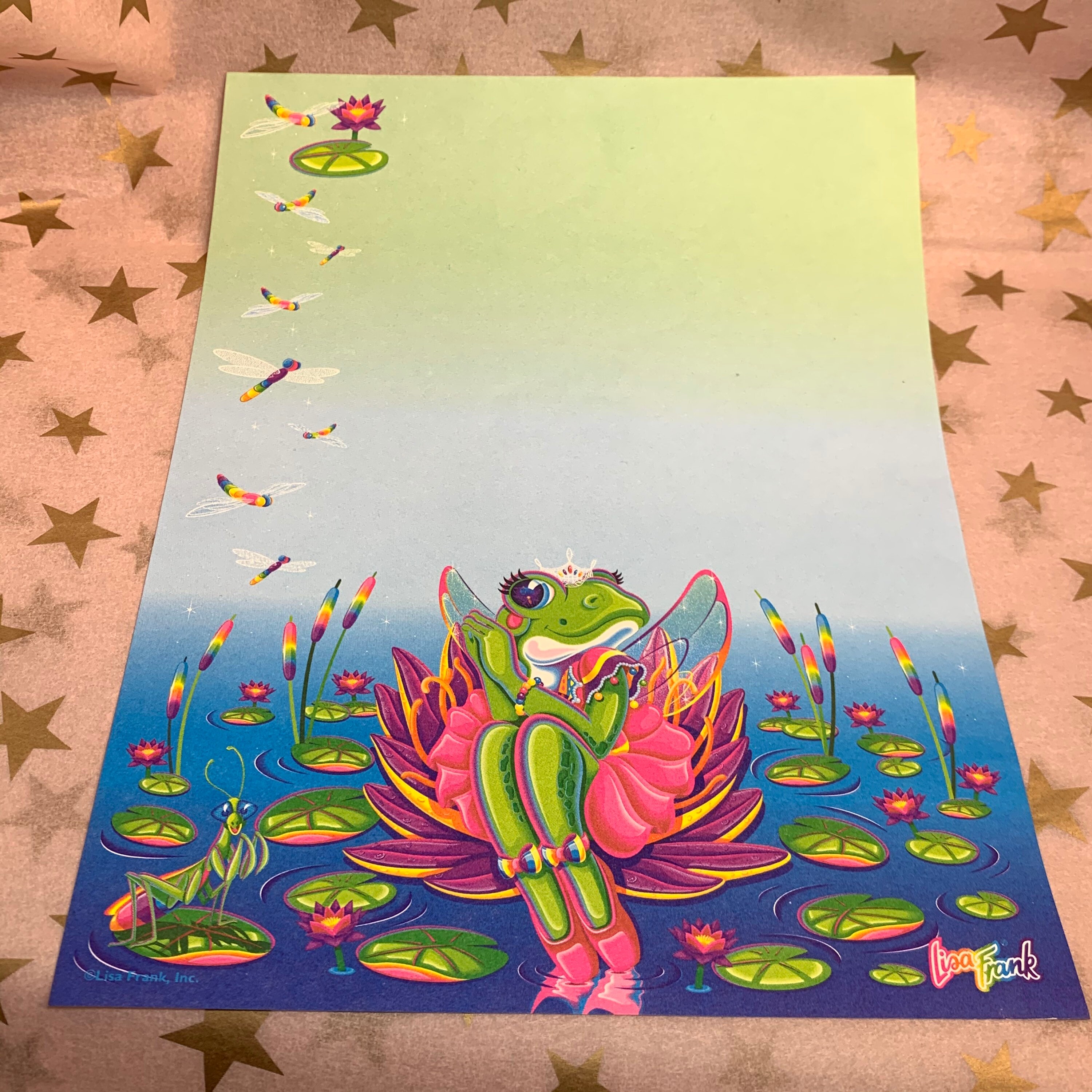 4x 90s Vintage Lisa Frank Frog Princess en lily pads hoja de | Etsy