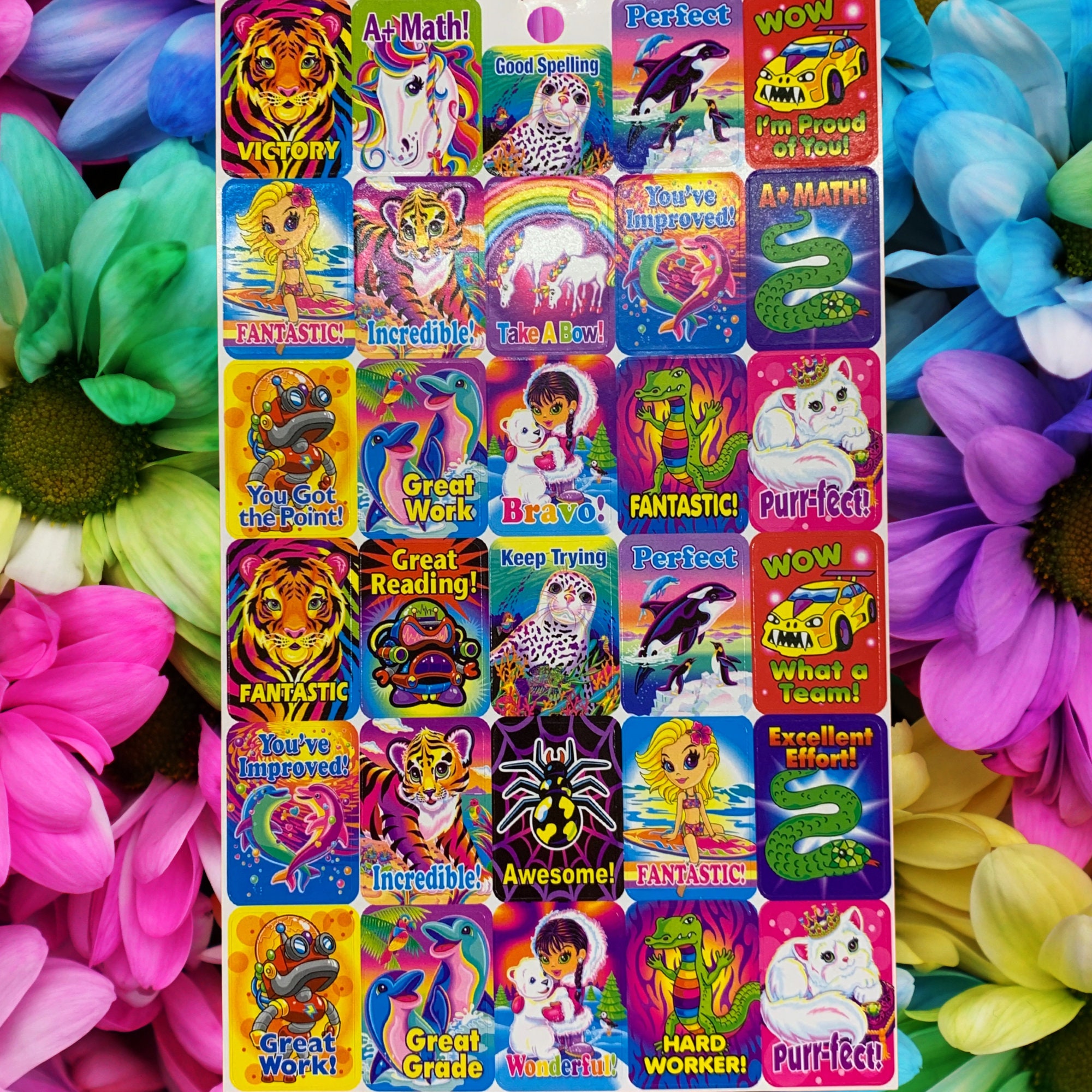 S1000 Oversized y2k Lisa Frank Teacher | Etsy