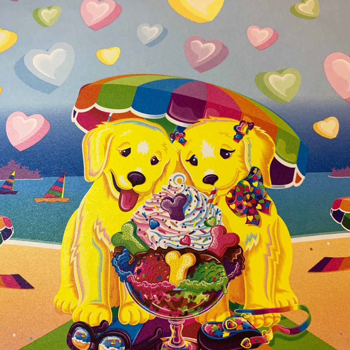 One Mint Vintage Lisa Frank Yellow Labrador / Retriever Lovers - Etsy