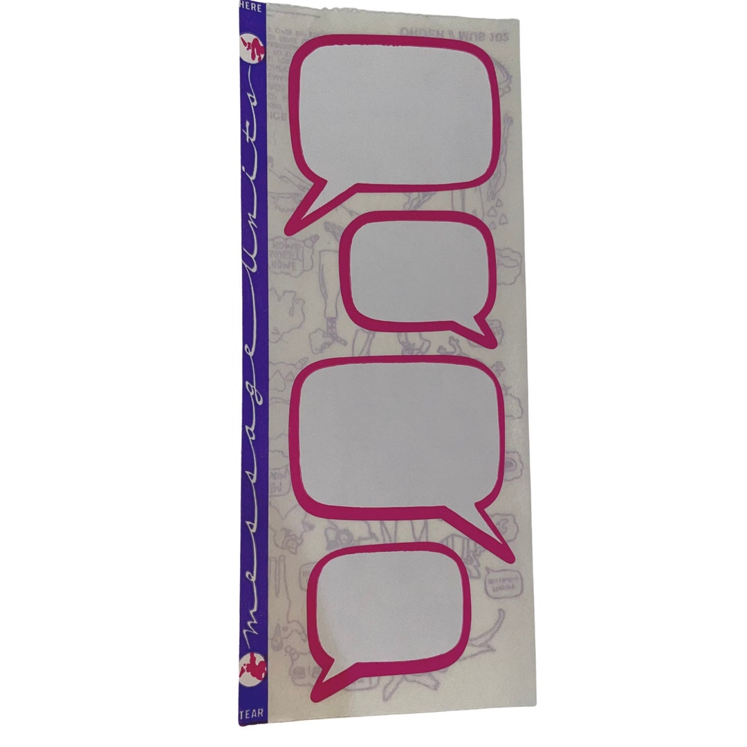 Vintage Cardesign VOICE BALLOONS Sticker Strip PINK - Etsy