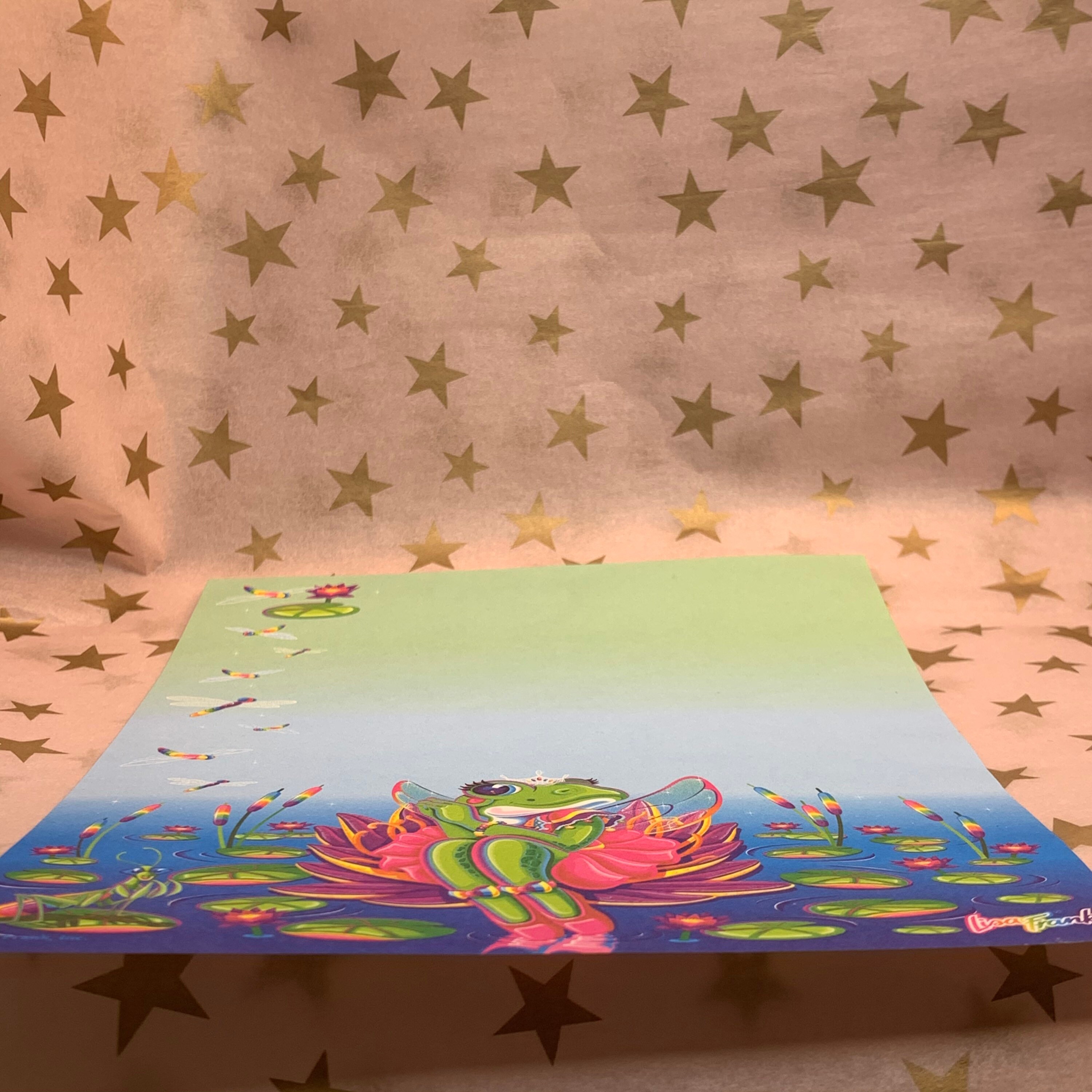 4x 90s Vintage Lisa Frank Frog Princess en lily pads hoja de | Etsy