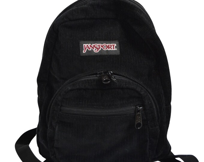 Vintage Jansport Mini Black Corduroy Backpack - Etsy