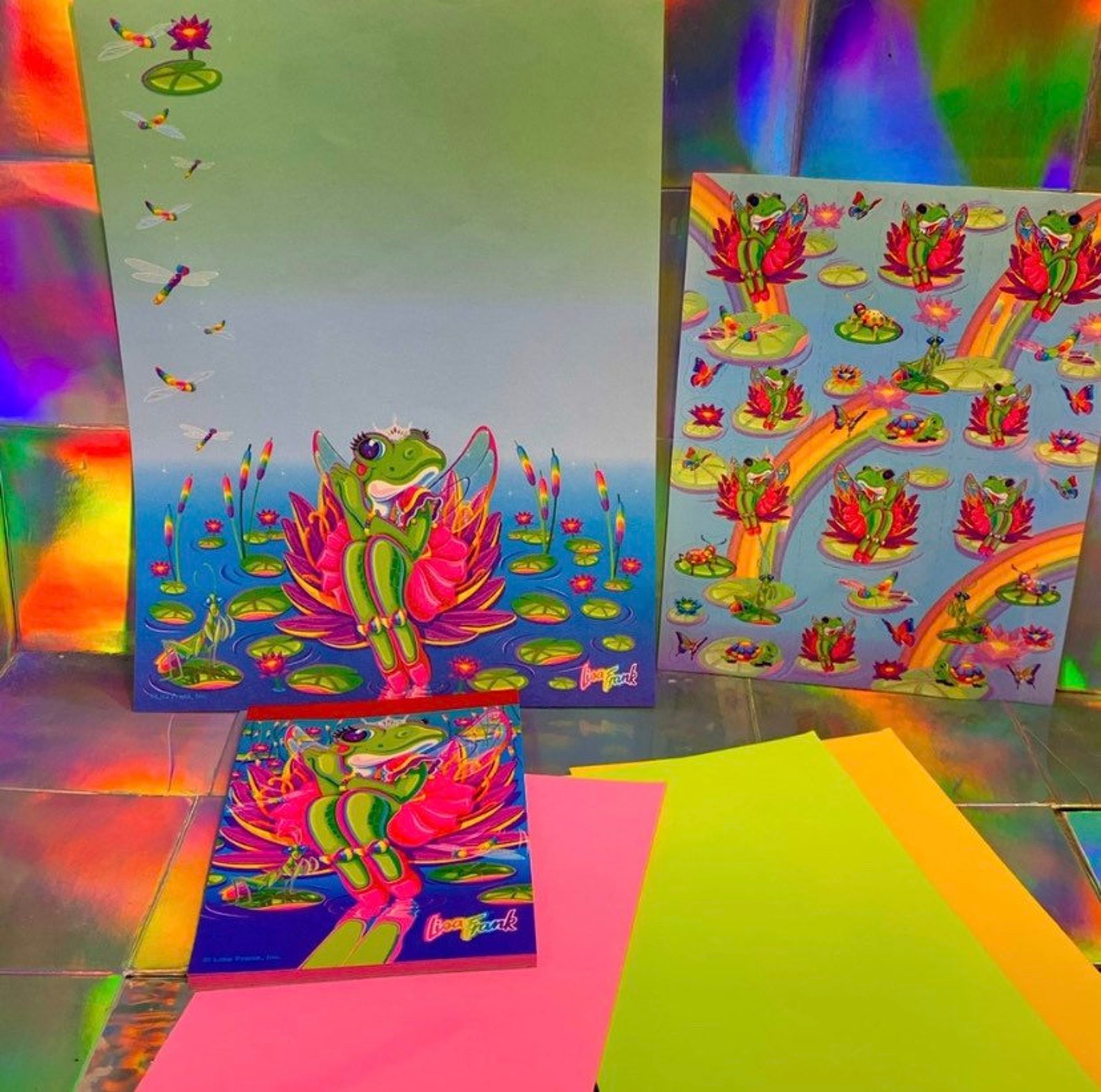 90s Vintage Lisa Frank Frog Princess on Lily Pads Stationery - Etsy UK