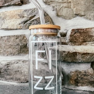 Fizz | Fizz Glass| Bon Babe Glass | Beer Can Glass | Custom Glass - Etsy