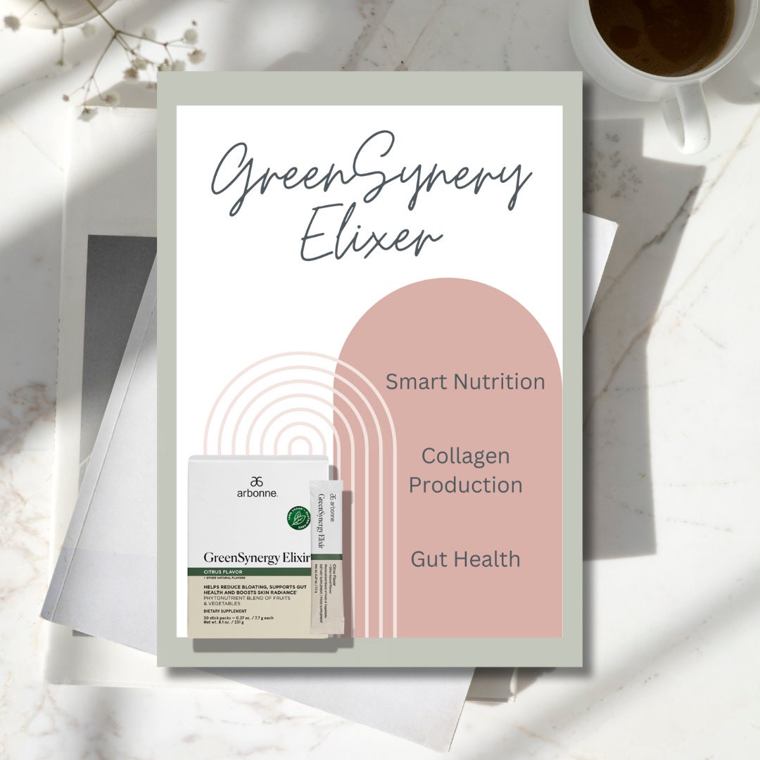 Greensynergy Elixer | Arbonne | PNG - Etsy