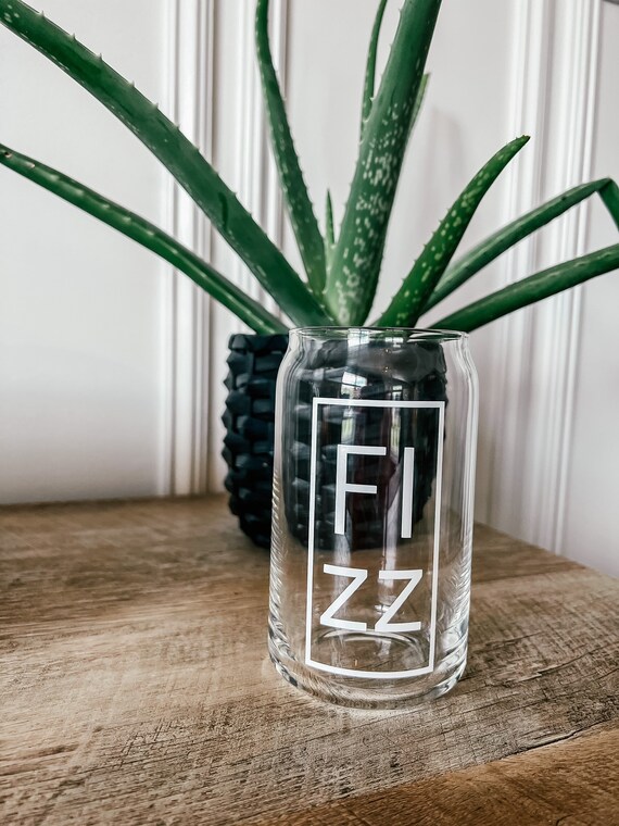 Fizz Fizz Glass Bon Babe Glass Beer Can Glass Custom - Etsy